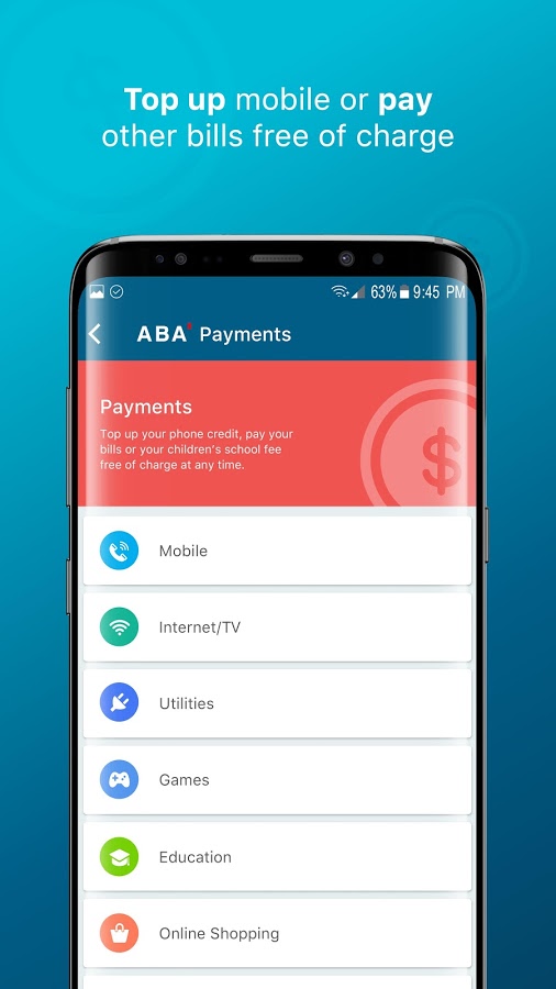 ABA Mobile Bank Apps - Commerce Cambodia